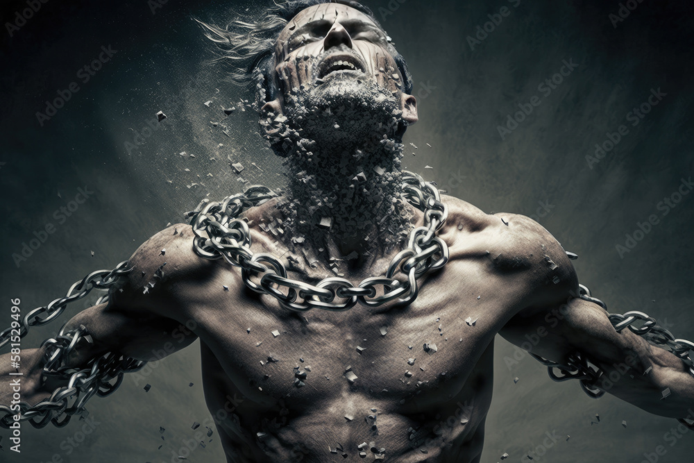 Person breaks chains on himself, frees himself from captivity of ...