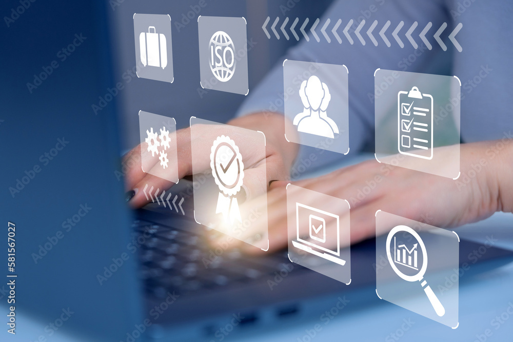 Pictograms of certificate, approval, compliance with requirements of ...