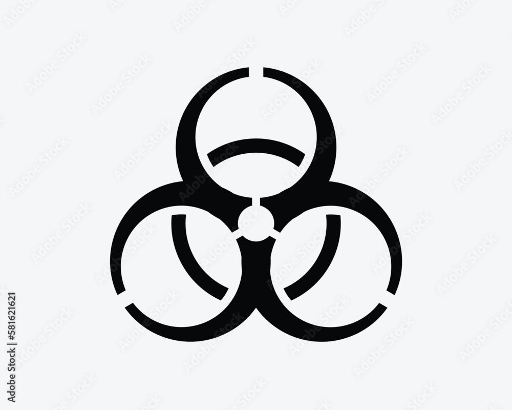 Biohazard Symbol Icon Bio Hazard Toxic Hazardous Danger Caution Vector ...
