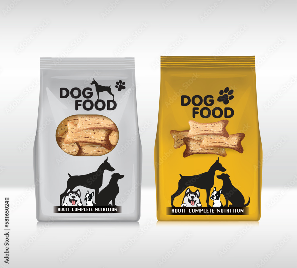Dog food packaging design.Illustration vector Stock Vector | Adobe Stock