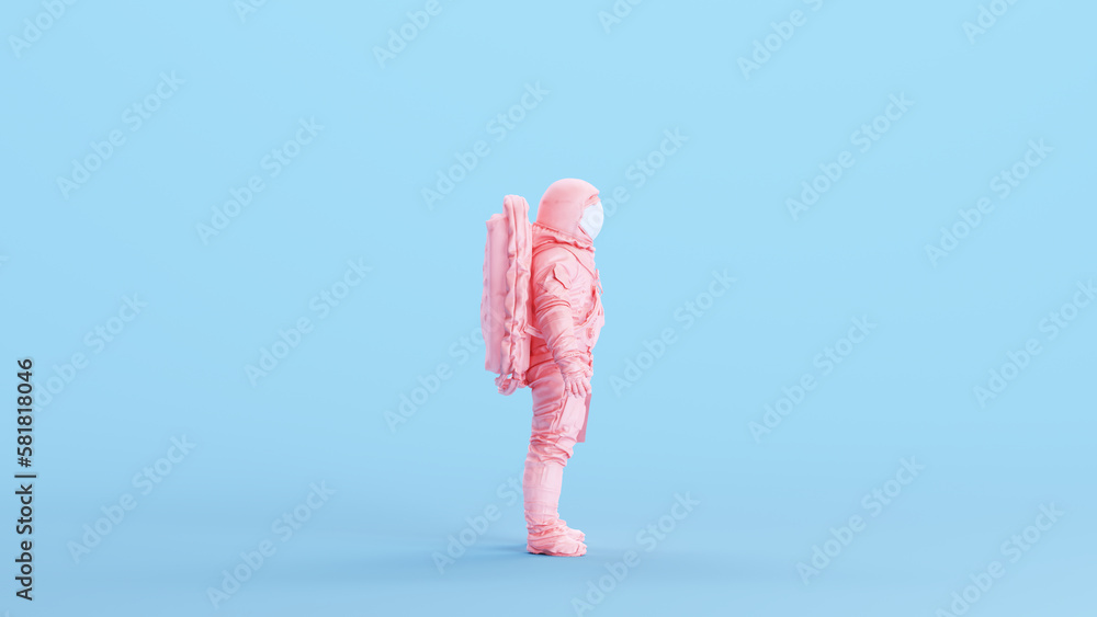 Pink Spaceman Astronaut Cosmonaut Helmet Space Suit Classic Retro ...