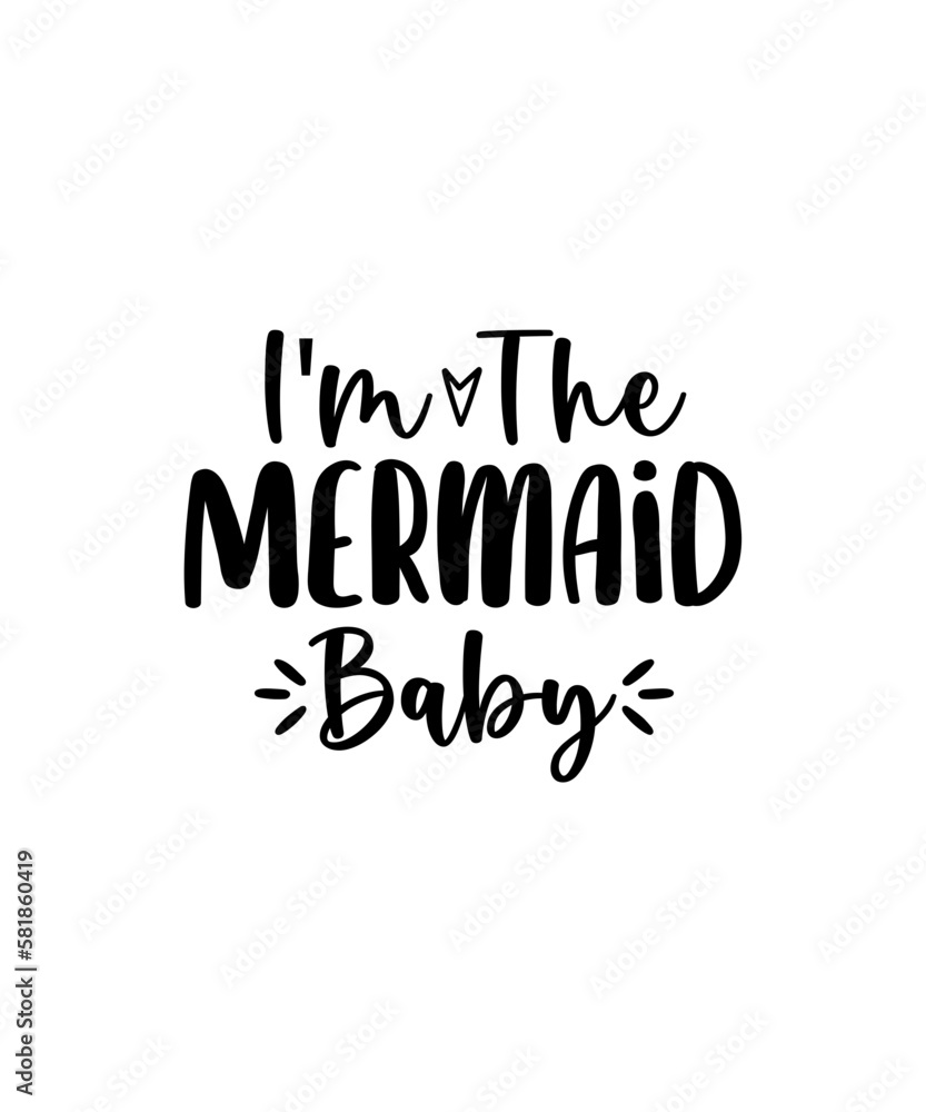 Vector de Stock Mermaid SVG Bundle, cute mermaid, mermaid clipart ...