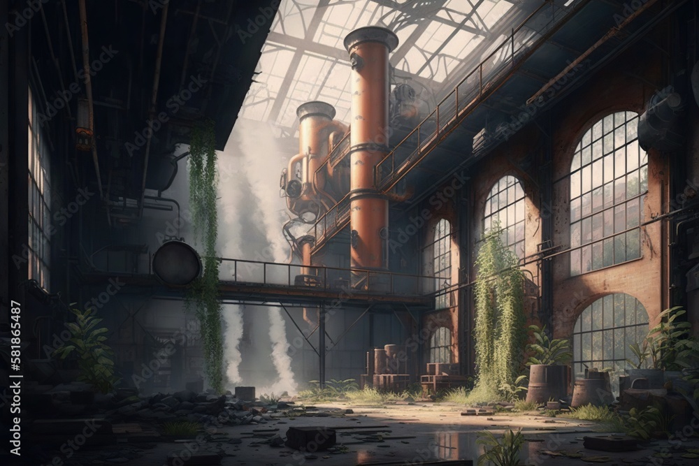 Factory building with an industrial warehouse - like vibe featuring raw ...