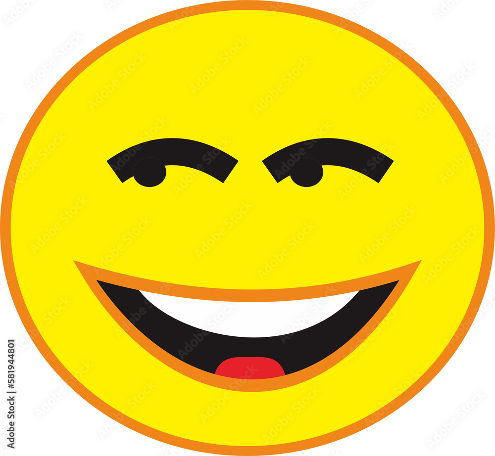 Emoji emoticon funny fun png sticker symbol Stock Illustration | Adobe ...