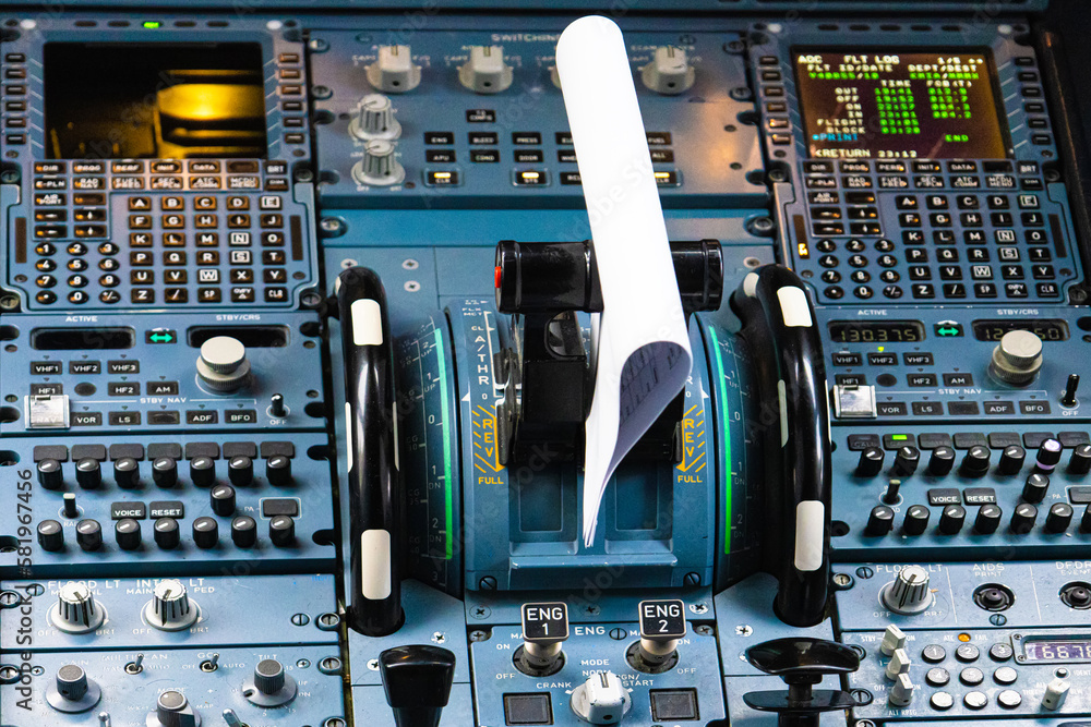 Flight control panel and flight management system in civil airplane ...