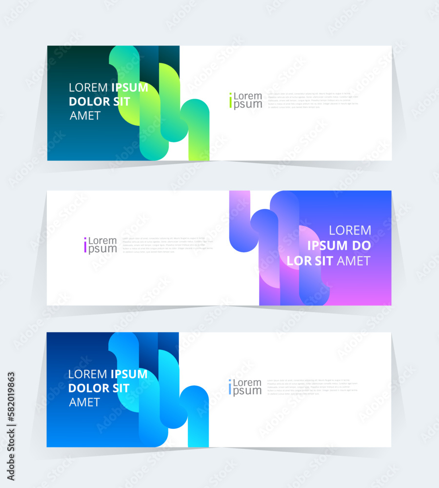 Geometric banner design with Vector presentation template. Stock Vector ...