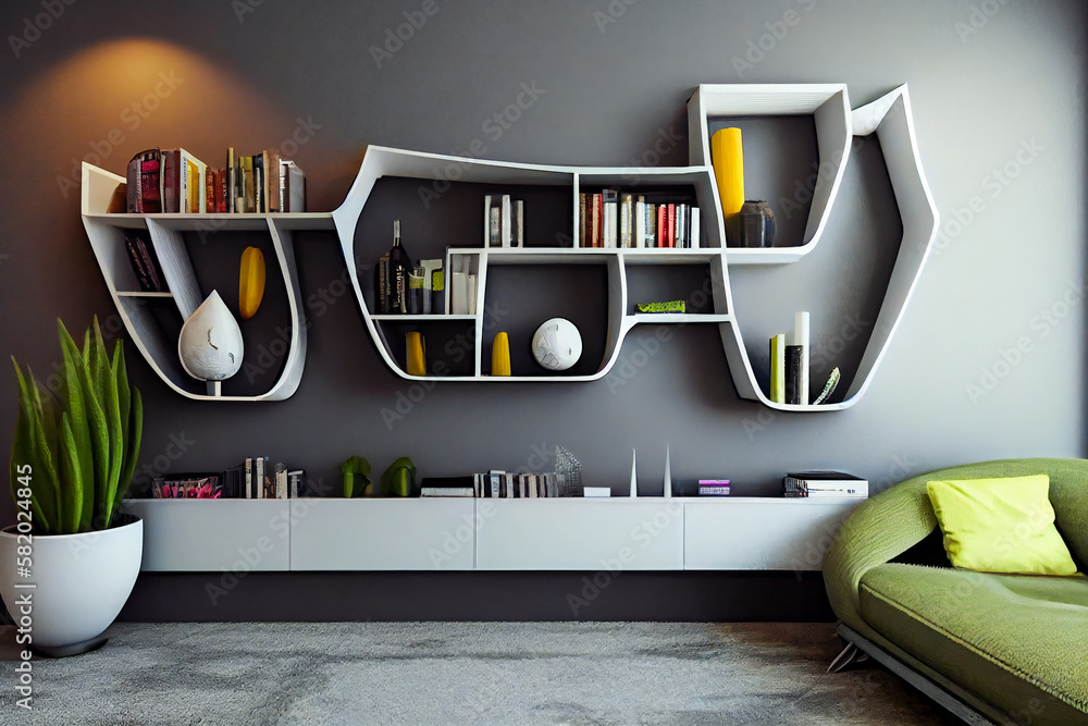 Stock-Illustration „Innovative Modular Shelving Units for Creative ...