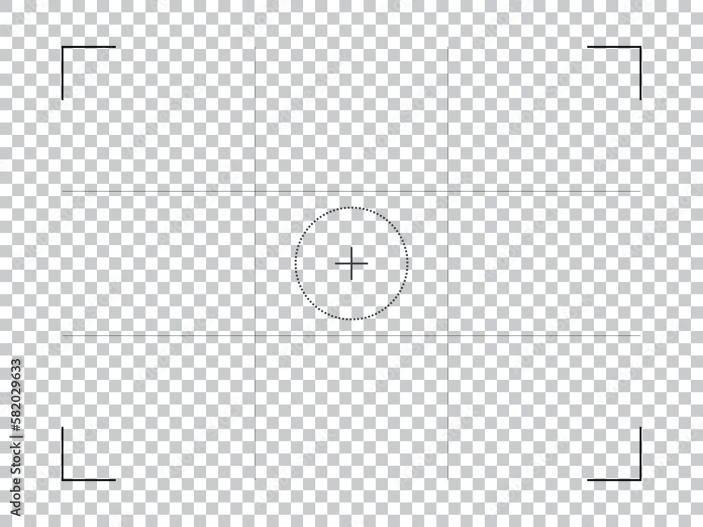 Video camera recording viewfinder. Vector illustration of digital ...