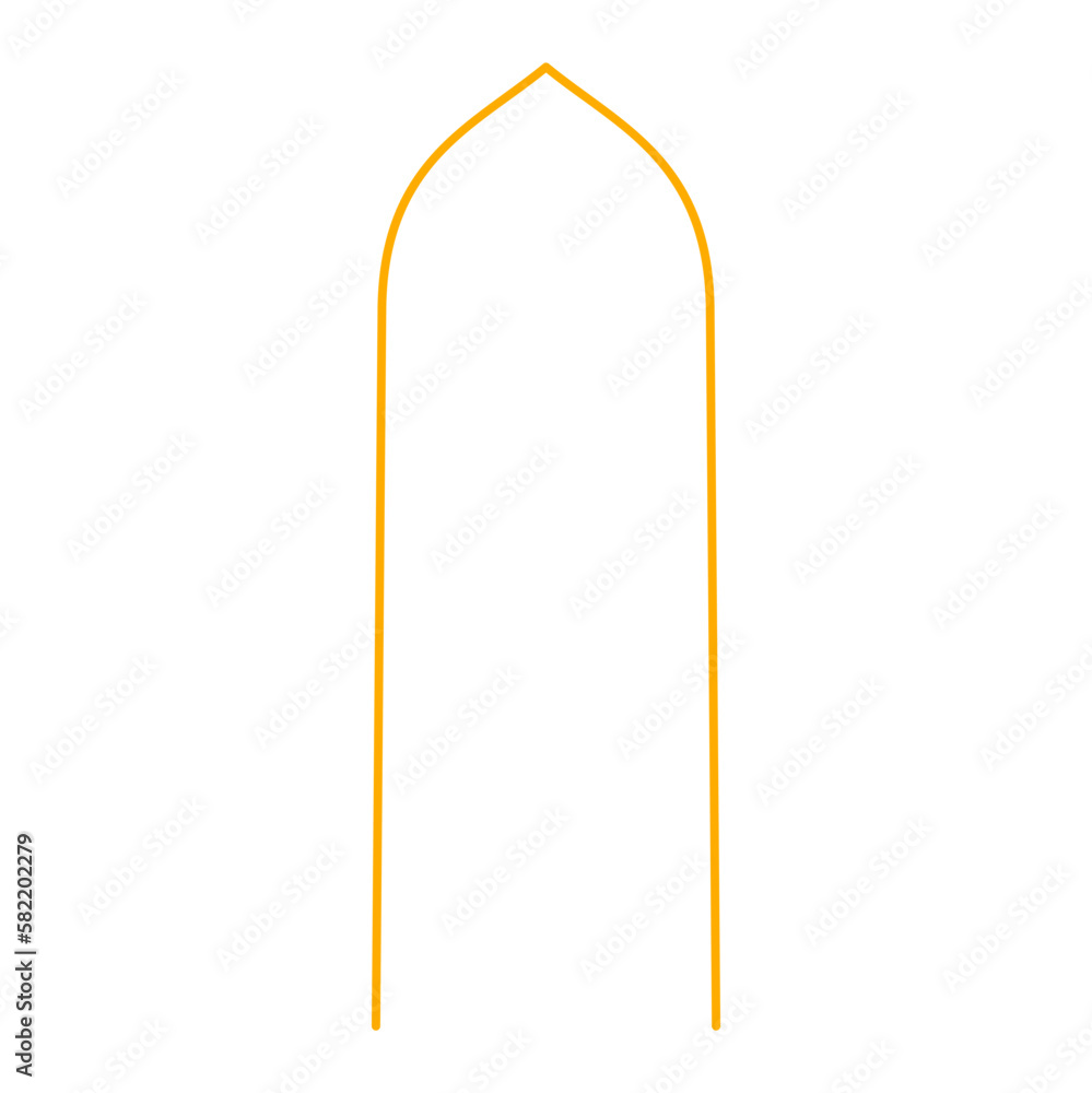 islamic frame mosque door middle east line art Stock Vector | Adobe Stock