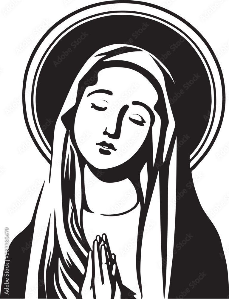 Virgin Mary Vector illustration, EPS Stock Vector | Adobe Stock