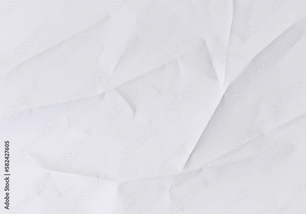 white paper texture wrinkle effect on transparent background. Crumpled ...