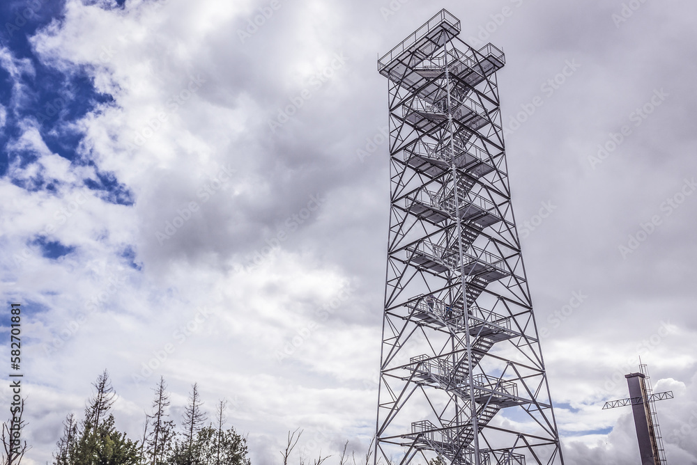 Observation tower in Mamerki, former Nazi bunker complex, Poland Stock ...