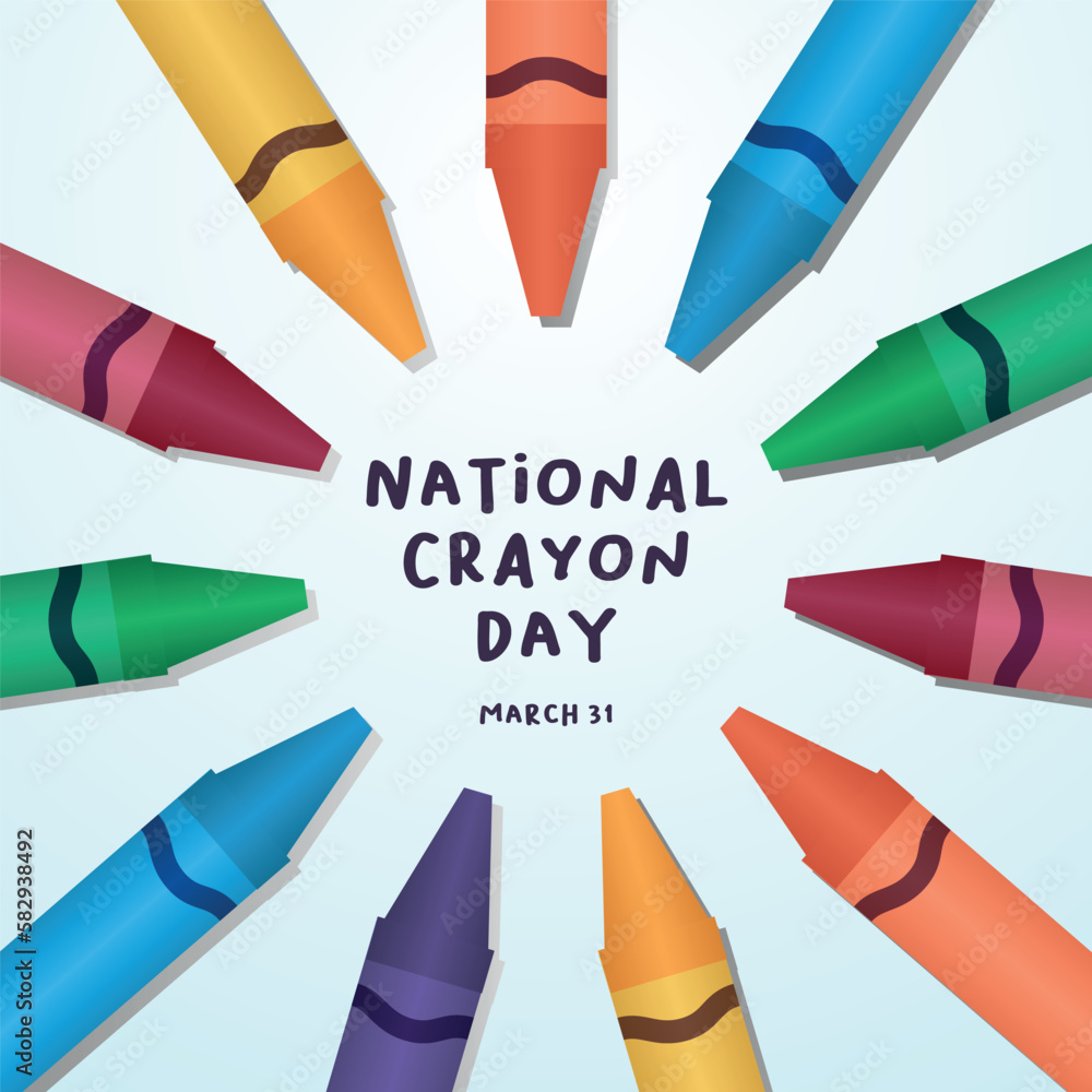 vector graphic of national crayon day good for national crayon day ...