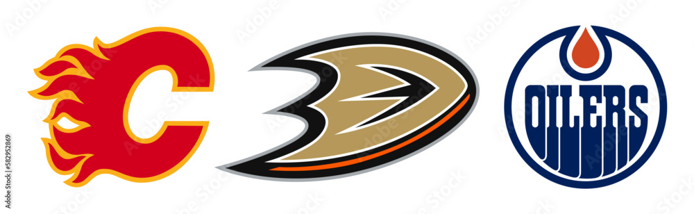 Vector logo of the Calgary Flames National Hockey League team. Anaheim ...