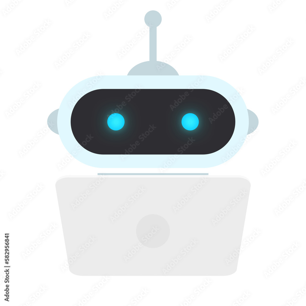 AI Chat Bot icon transparent png asset. Cute robot with microphone and ...