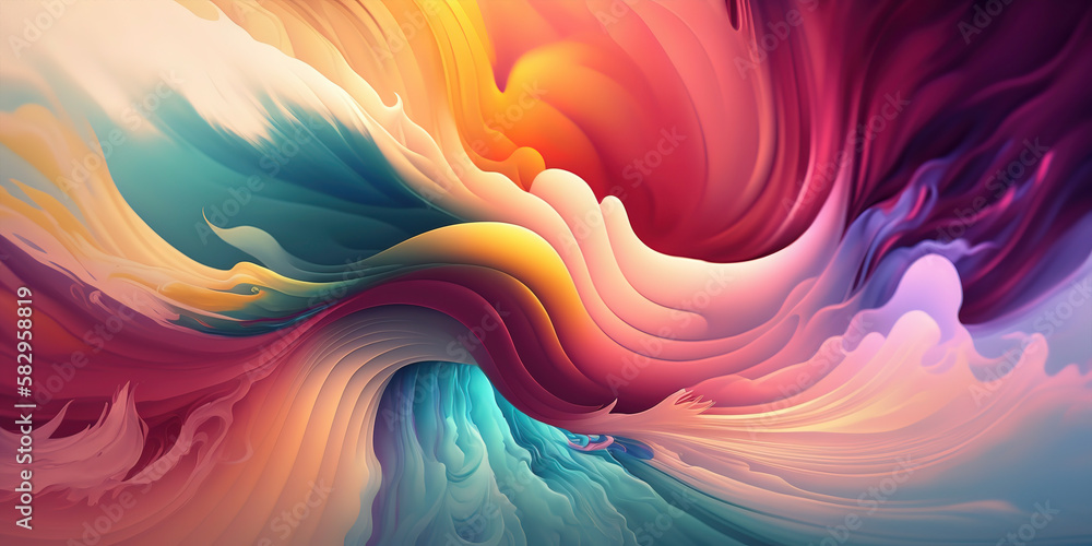 Broad Abstract Wallpaper with Gentle Pastel Color Palette Stock ...