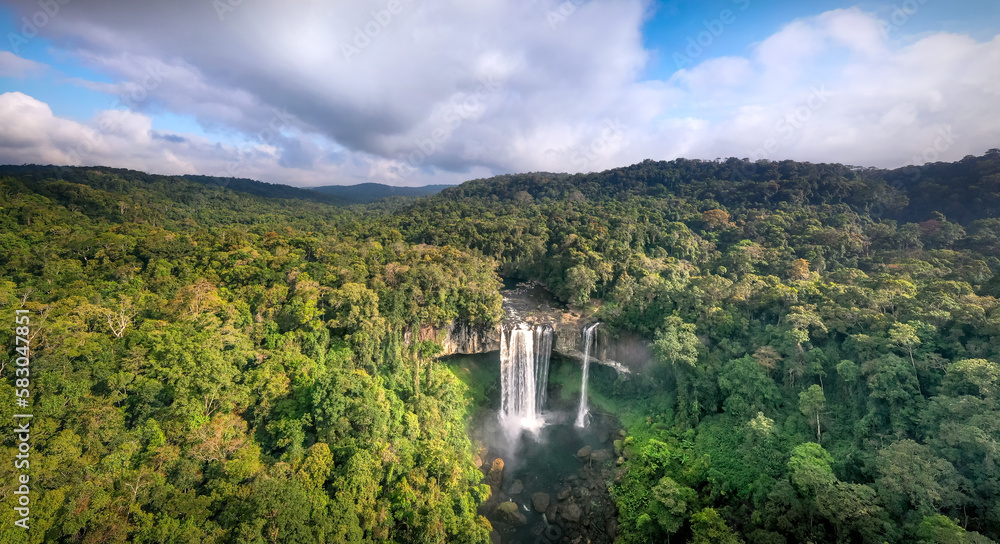 K50 waterfall. The majestic K50 waterfall is still very wild in the ...