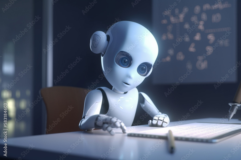 AI Chat Bot Helps Student with Homework. Tutoring with AI Chat Bot. AI ...