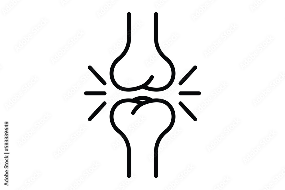 Bone joints icon illustration. icon related to internal organ. Line ...
