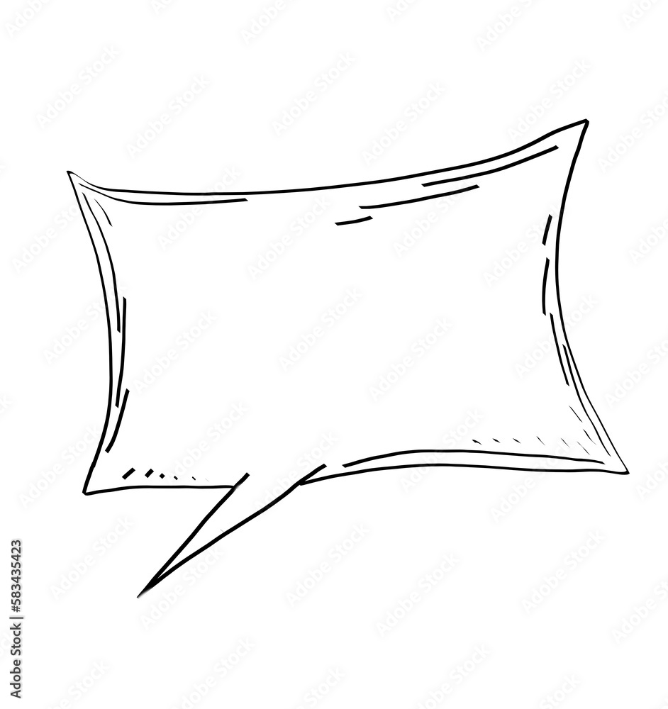 rectangular speech bubble pointing down, instant thought idea ...