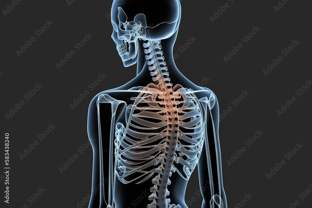 Spine disorder, scoliosis, backbone injury, human anatomy and medical ...
