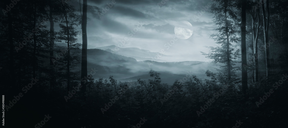 Dark Fantasy Forest Background