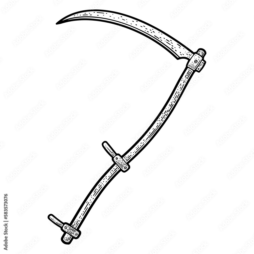 scythe sketch PNG illustration with transparent background Stock ...