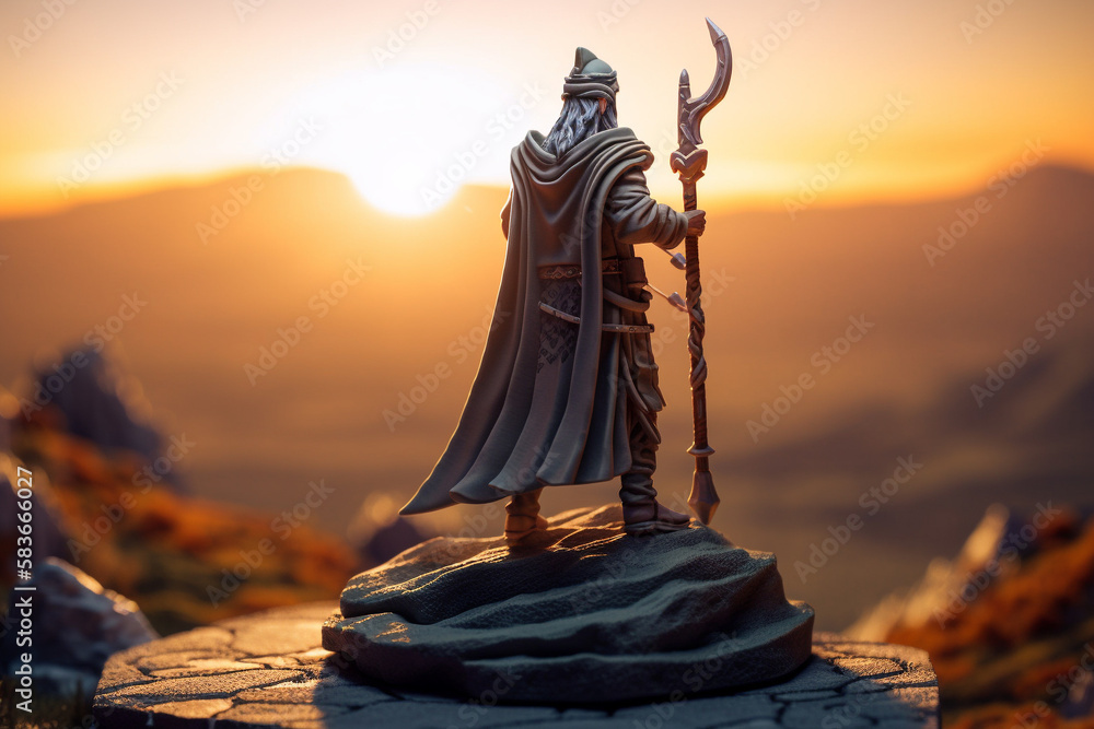 Ilustración de Stock AI-Generated DND Wizard Character, Master of ...