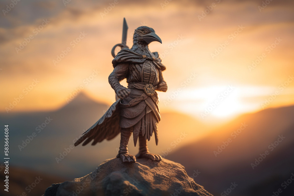 AI-Generated Epic DND Paladin Aarakocra Bird Character, From the ...