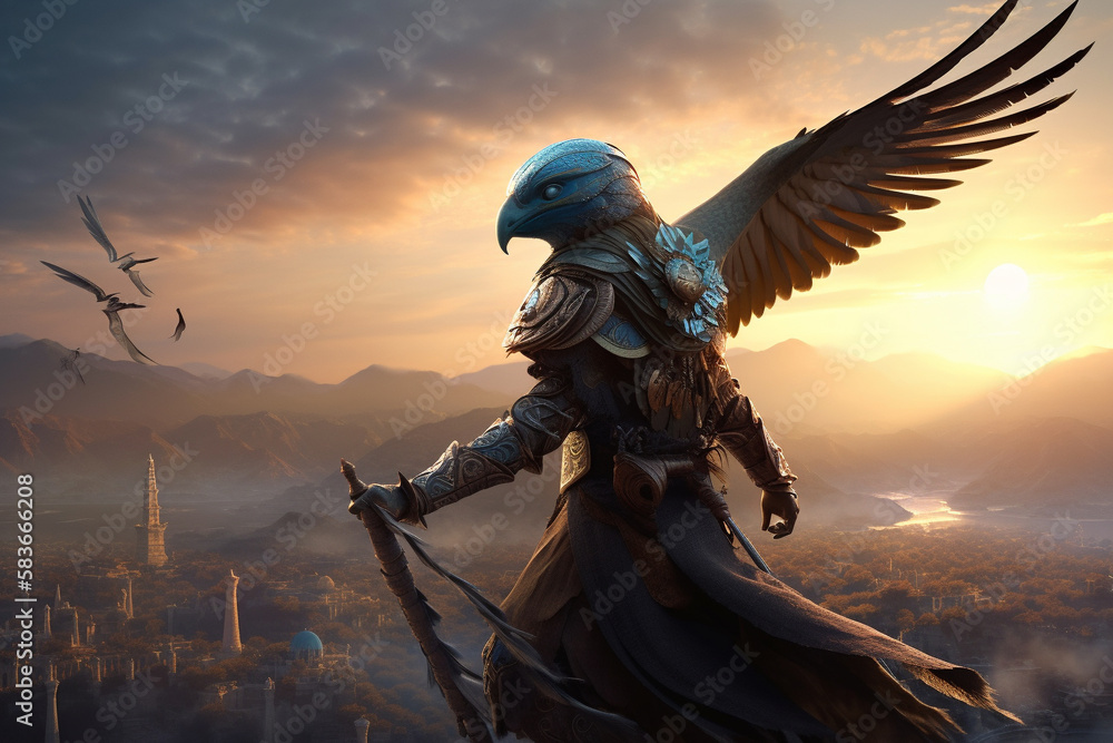 AI-Generated Epic DND Paladin Aarakocra Bird Character, From the ...