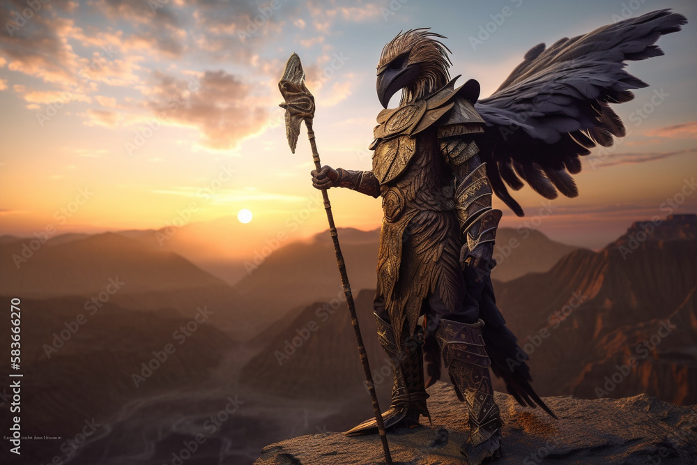 AI-Generated Epic DND Paladin Aarakocra Bird Character, From the ...