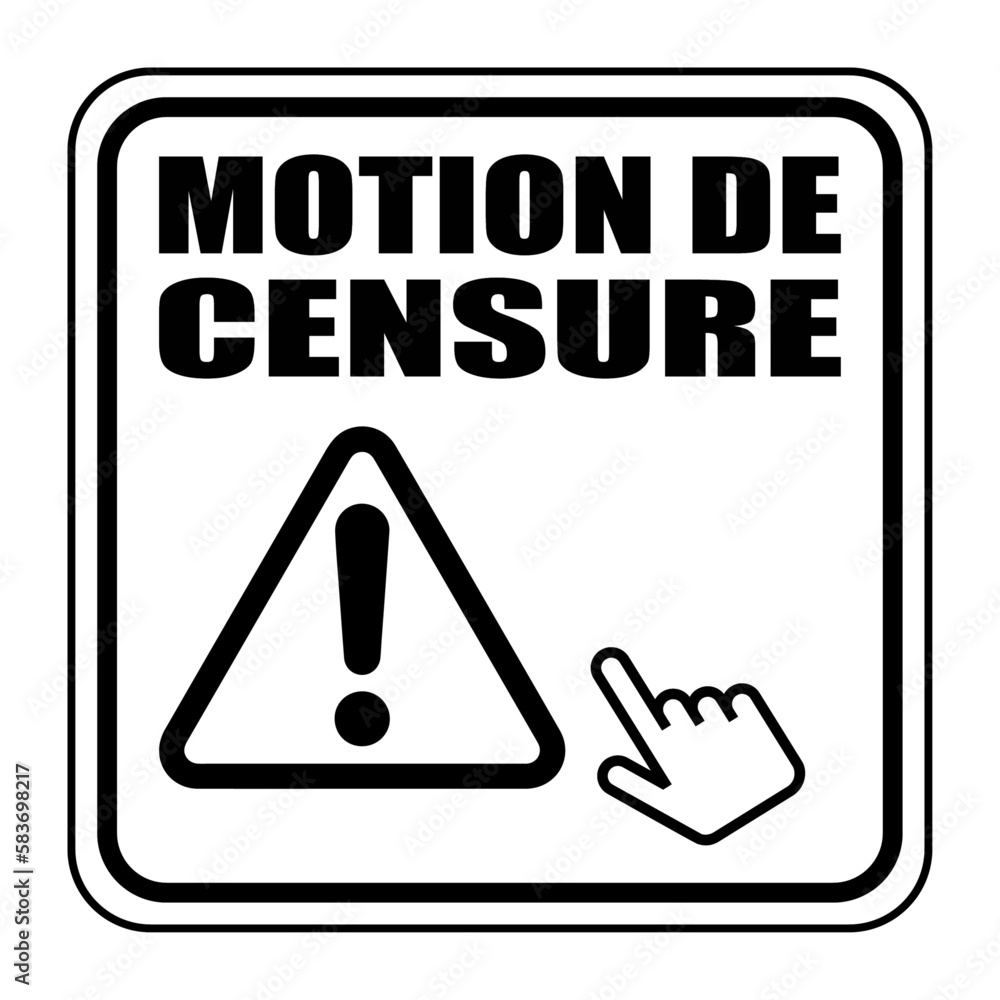 Logo motion de censure. Stock Vector | Adobe Stock