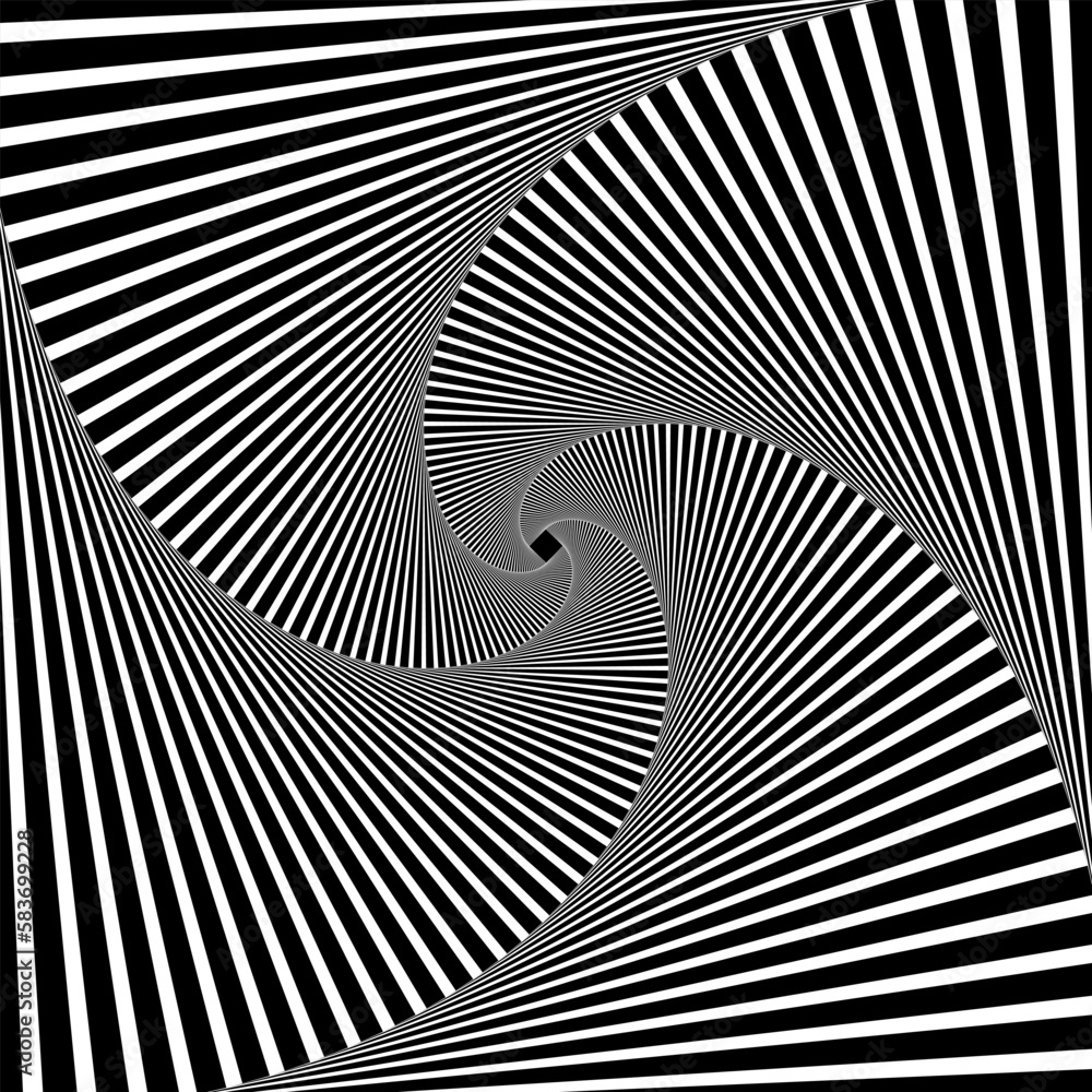 Black and white twisted lines pattern with vortex pinwheel visual ...