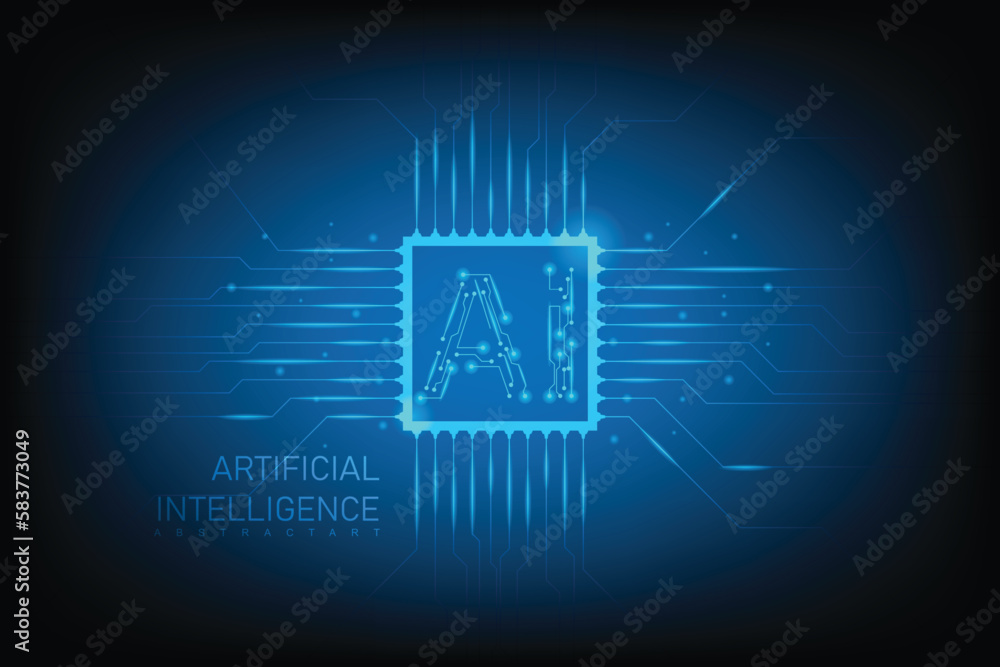 Image vectorielle Stock Artificial Intelligence Logo, Icon. Vector symbol AI, deep learning ...