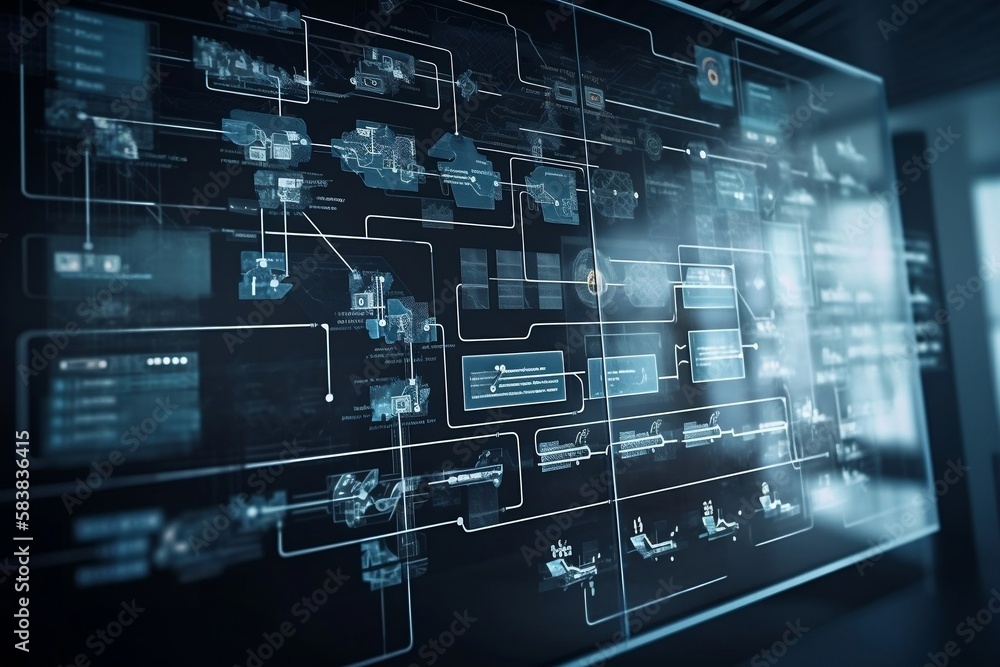Business Process And Workflow Automation With Flowchart Business Hierarchy Structure Virtual