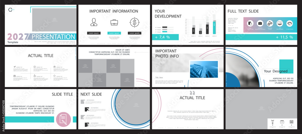 Business presentation template. Vector set, elements of infographics ...