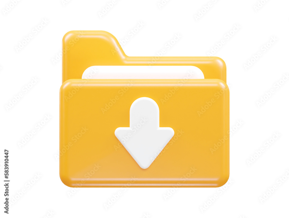3d rendering folder icon vector illustration Stock Vector | Adobe Stock