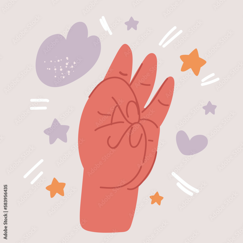 Vector illustration of Hands holding gestures. Hand Showing heart, ok ...