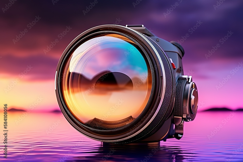 Experience the future of photography with AI Camera artwork. Vibrant ...