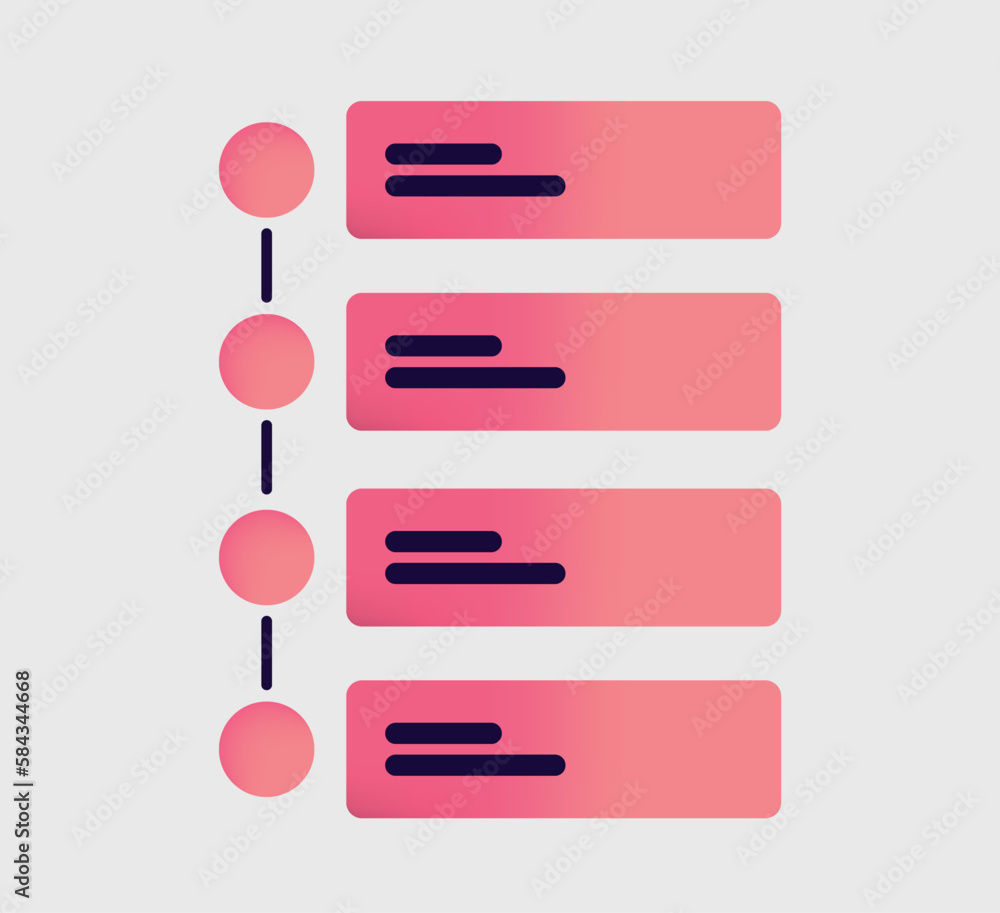 Accordion Website template concept. Icon concept of menu. Html ...