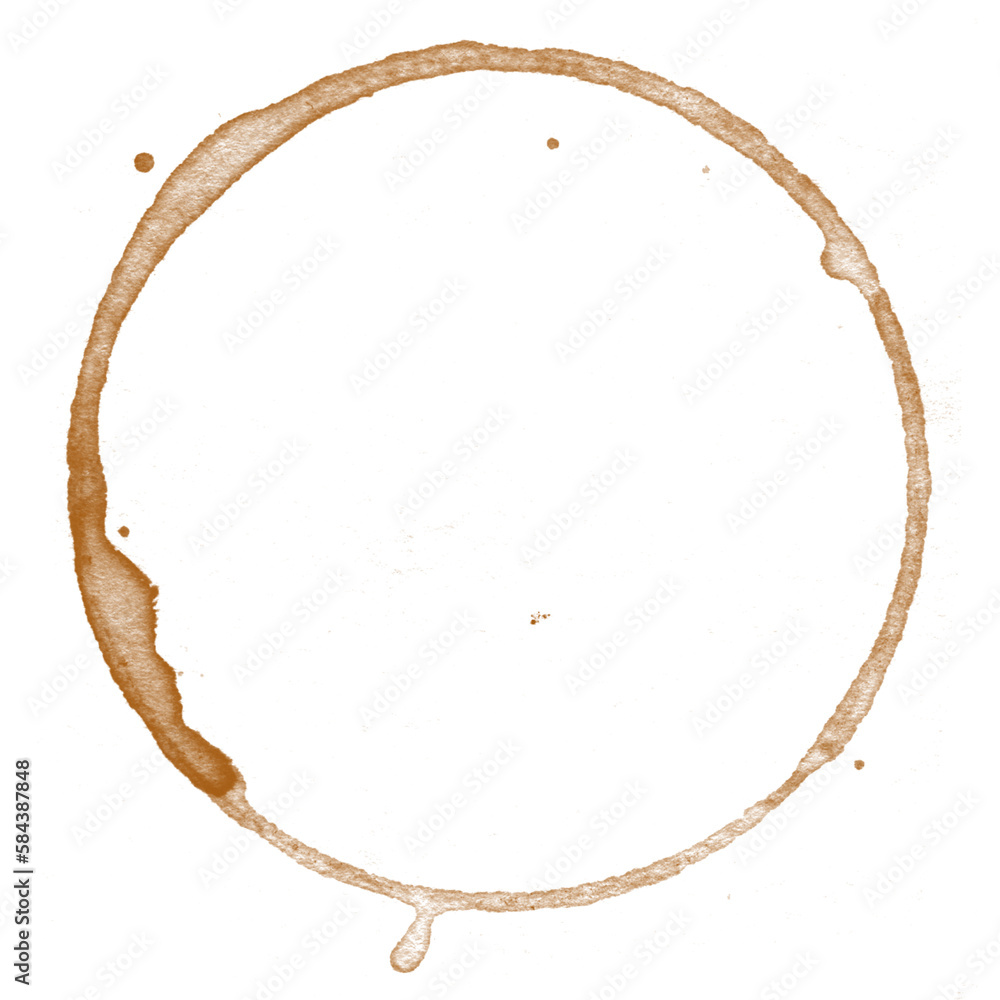 Coffee stains isolated on a transparent background. Royalty high ...