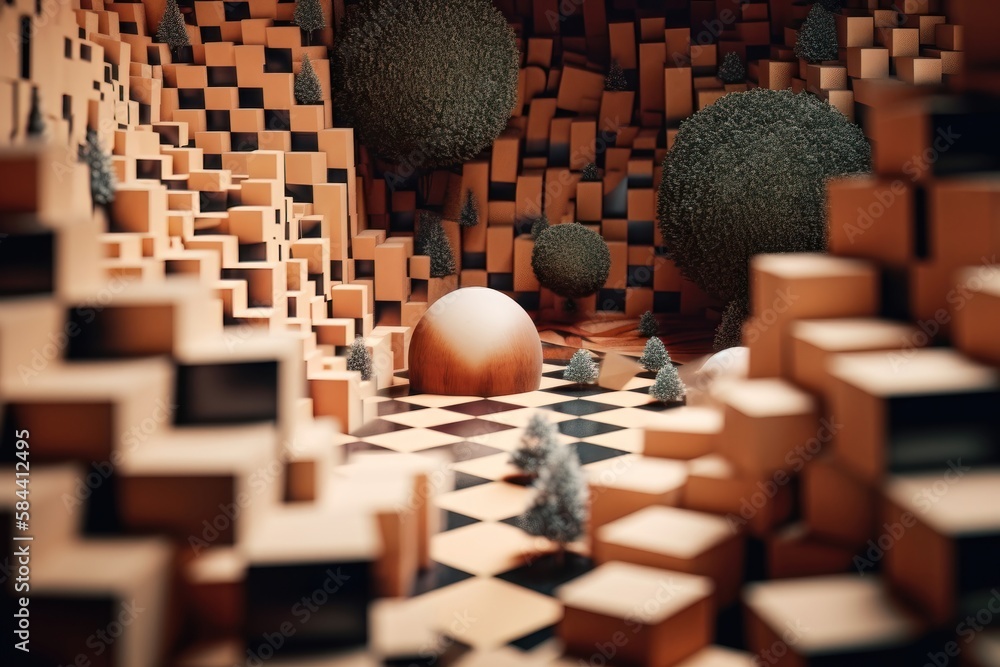 Optical illusions. AI generated Stock Illustration | Adobe Stock