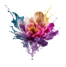 Abstract Paint Splatter Flower Art Free Stock Photo - Public Domain ...
