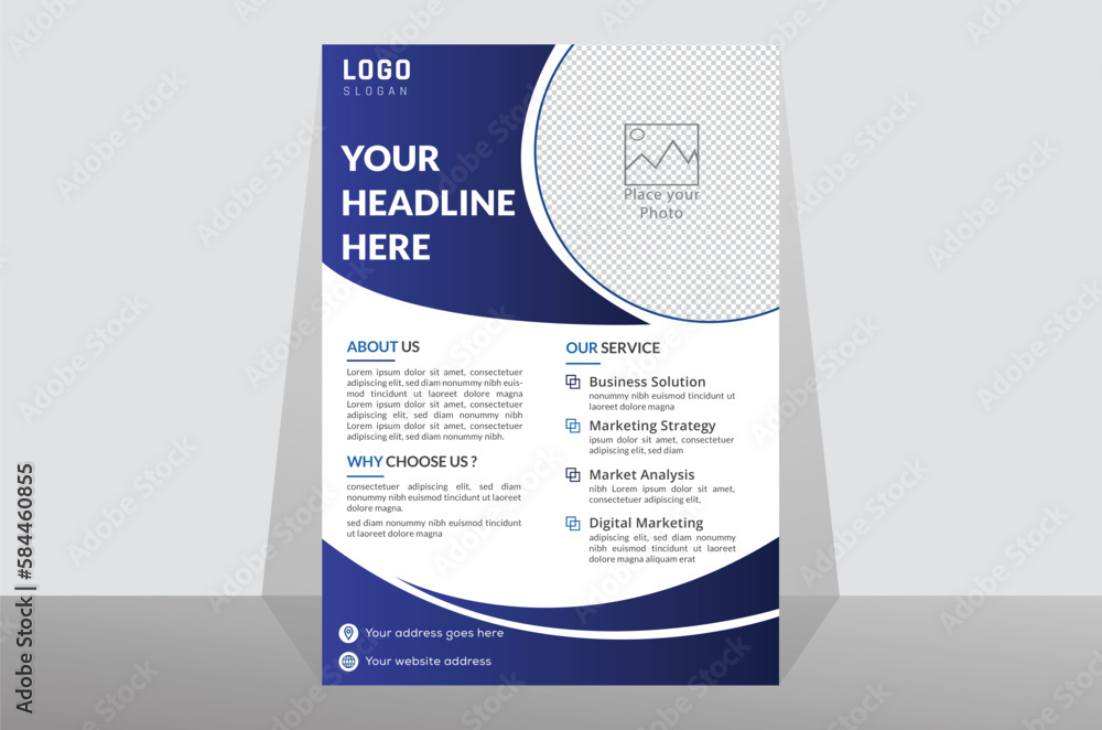 Modern A4 corporate creative clean business flyer design template ...