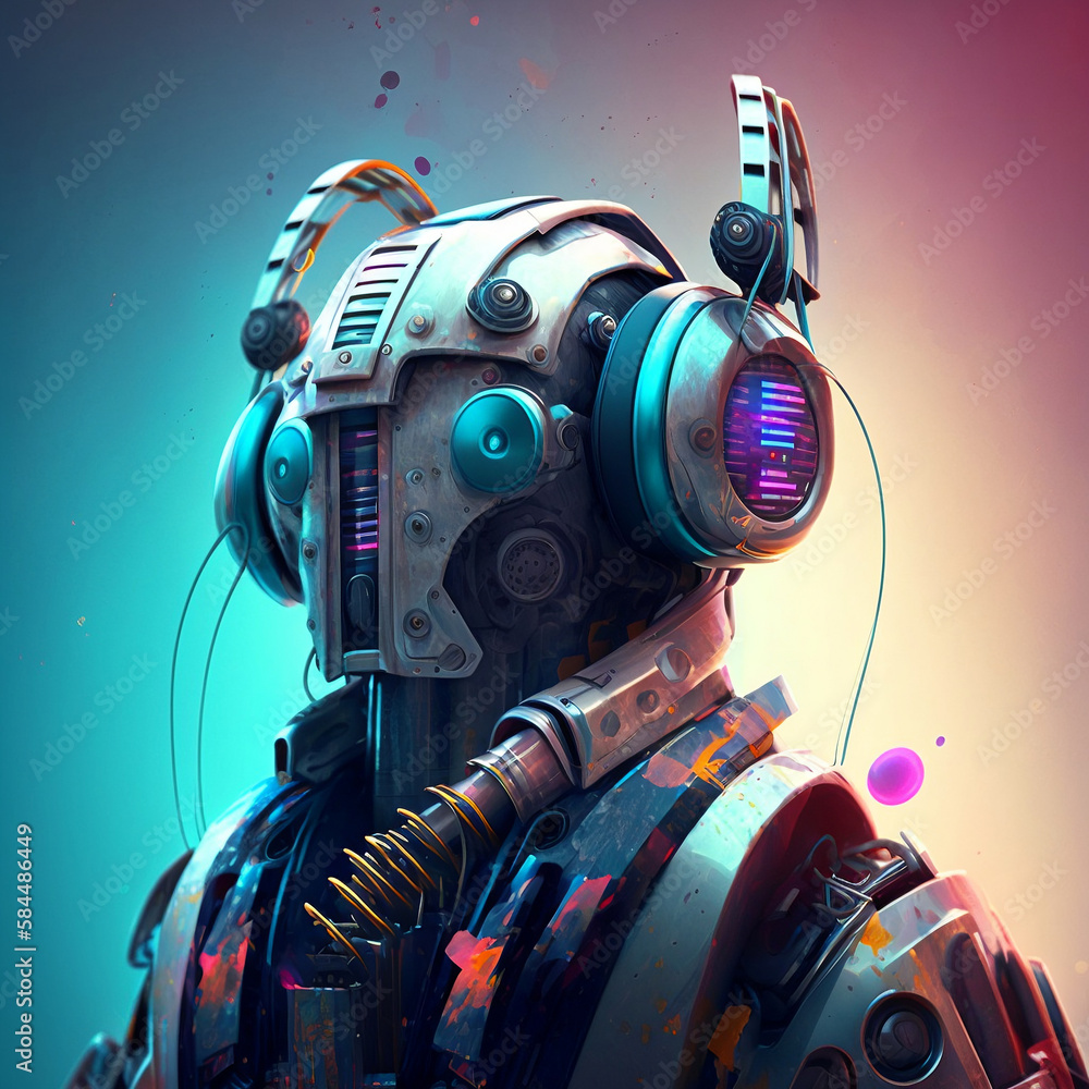 Chrome Commander" 3D Robot Desktop Background, Backdrop, Wallpaper ...