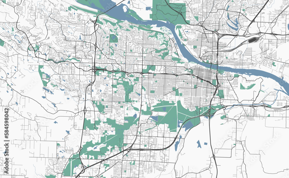 Little Rock map, capital city of the USA state of Arkansas. Municipal ... Little Rock map, capital city of the USA state of Arkansas. Municipal ...