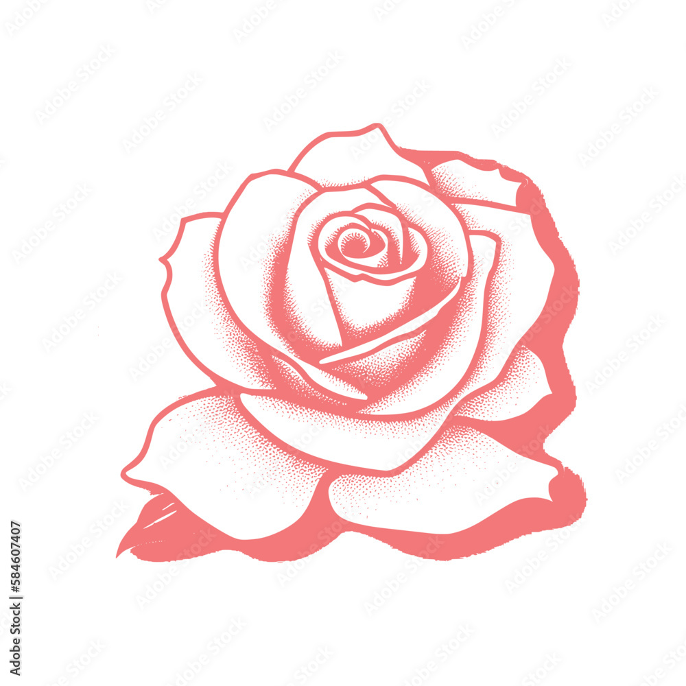 Nice Roses Vector artwork coloring page, coloring book, leaves, black ...