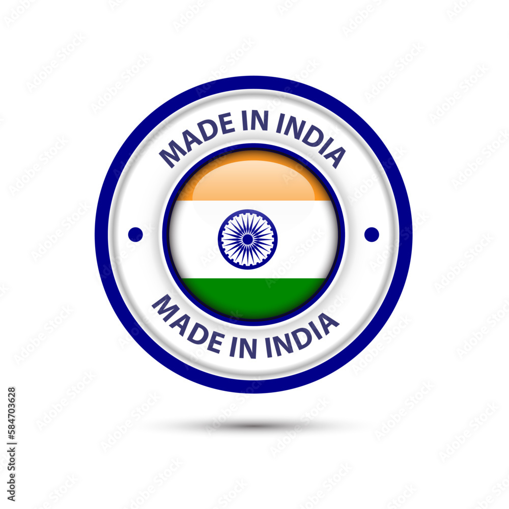 Made in India premium vector logo. Made in Indian logo, icon and badges ...