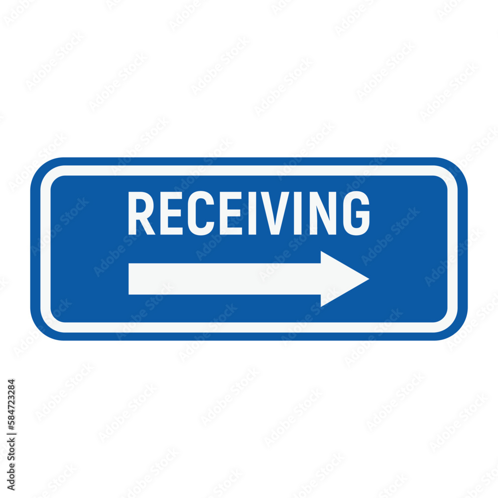 Shipping and receiving vector sticker sign label design. Isolated ...