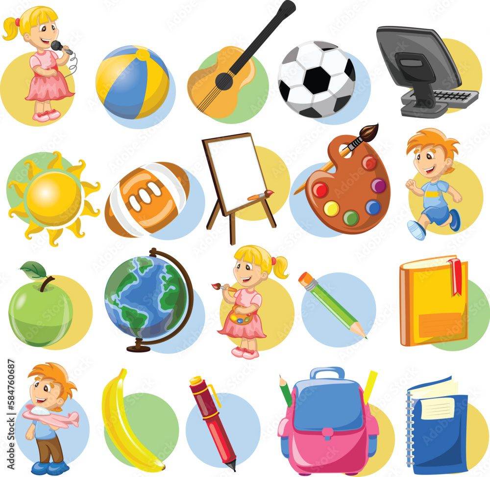 Color vector illustration banner background design sketch element of ...